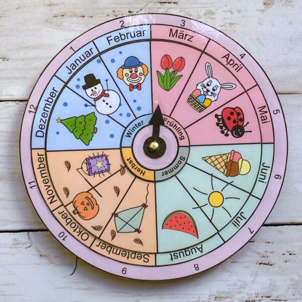 Lernuhren für Kinder - Jahreszeiten, Wochentage, Wetter ...